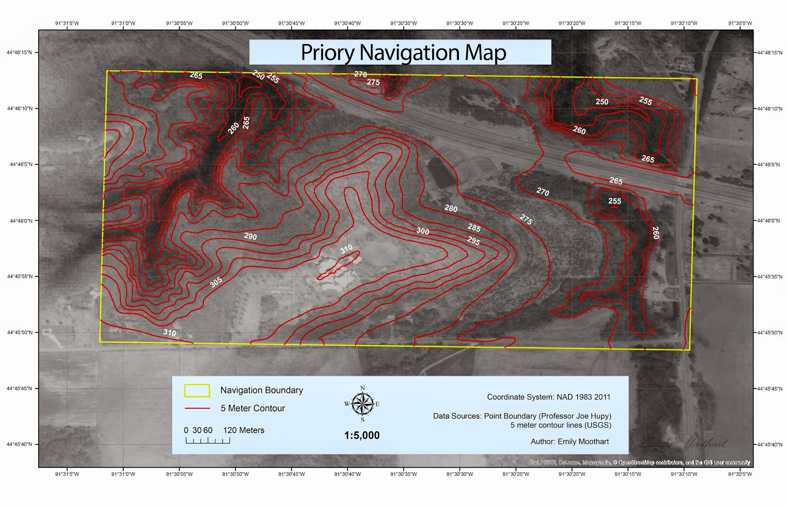 Geography 336- Geospatial Field Methods : Lab 3: Development of a Field Navigation Map